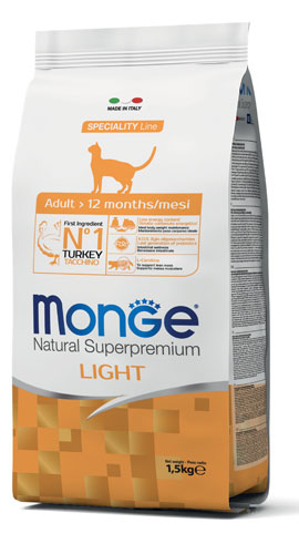 MONGE NATURAL LIGHT TACCHINO 1,5KG | AnimalovePetShop.com